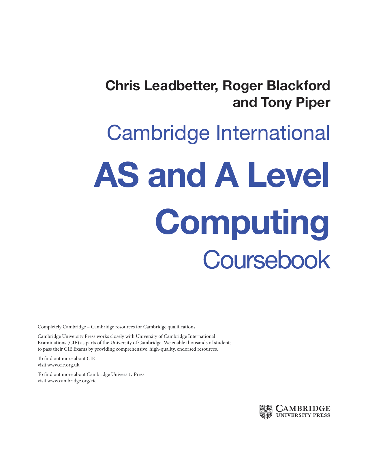 A-level CAIE(CIE)计算机教材-国际课程免费下载中心-亿思科学生之家